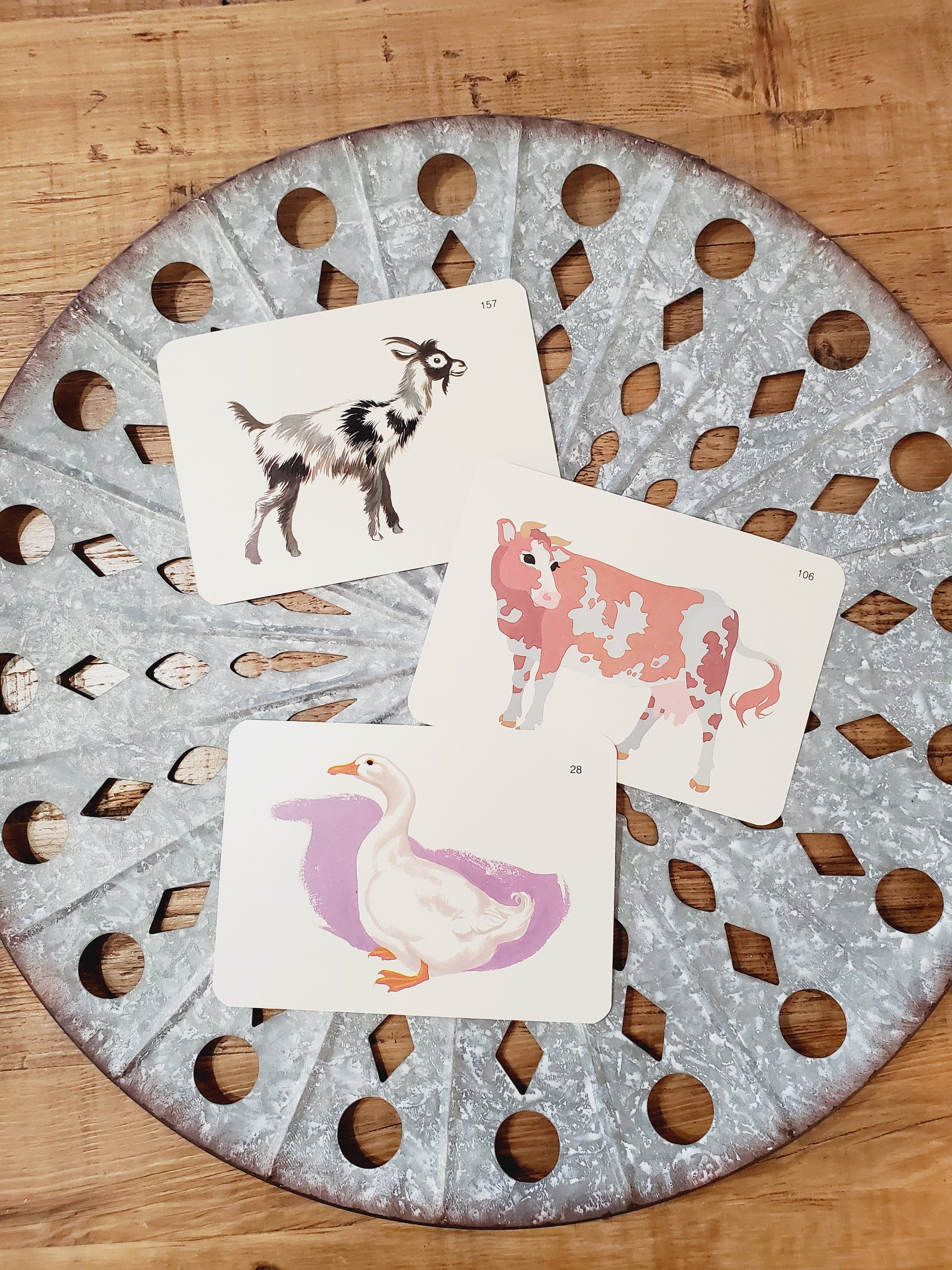 Vintage Farm Animal Flash Cards, Antique Flashcards, Vintage Ephemera ...