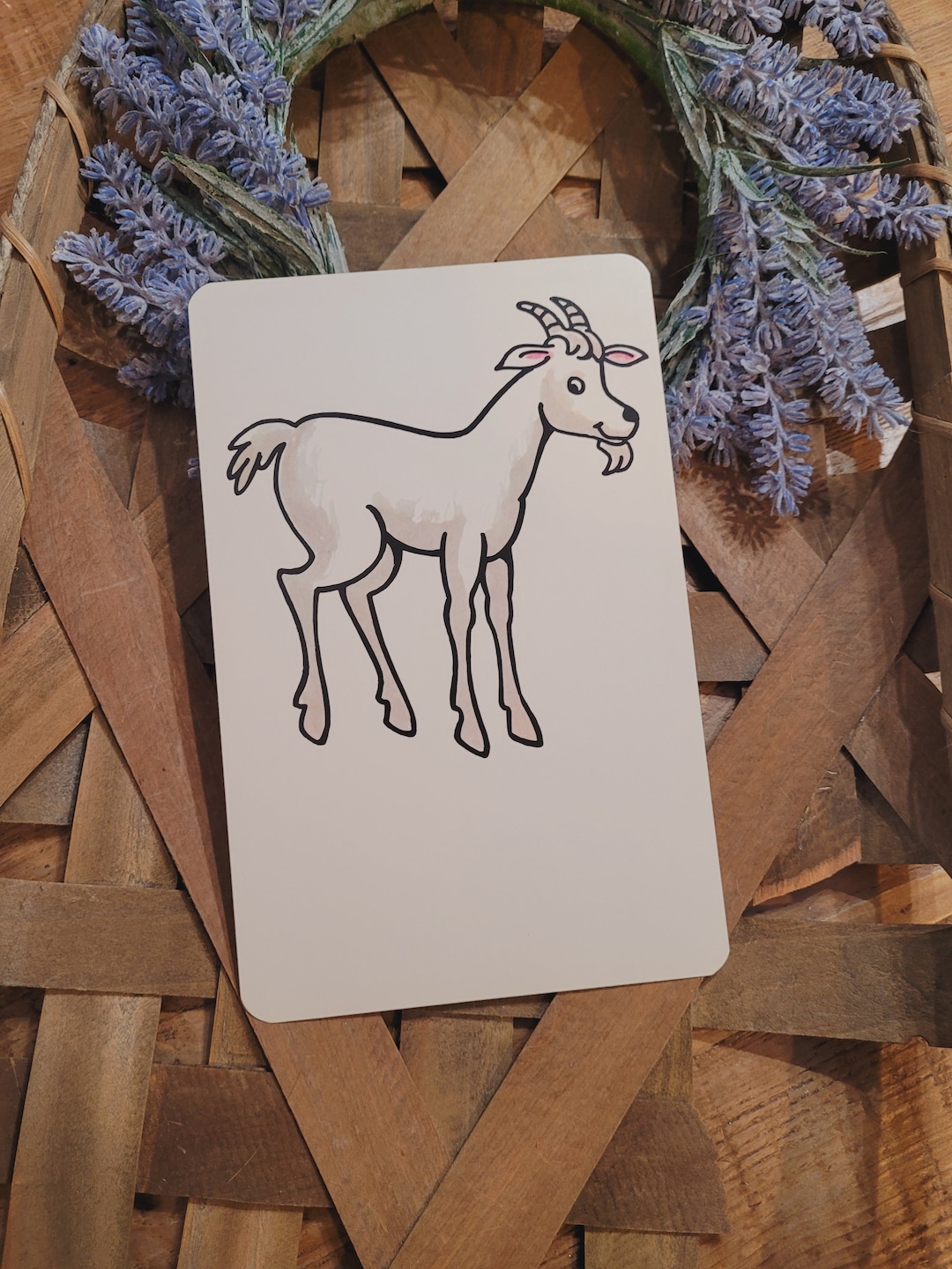Vintage Goat Flash Card, Antique Flashcards, Vintage Ephemera, Junk ...
