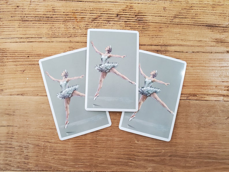 3 Vintage Ballerina Playing Cards, Antique Ballet Dancer Trade Card ...