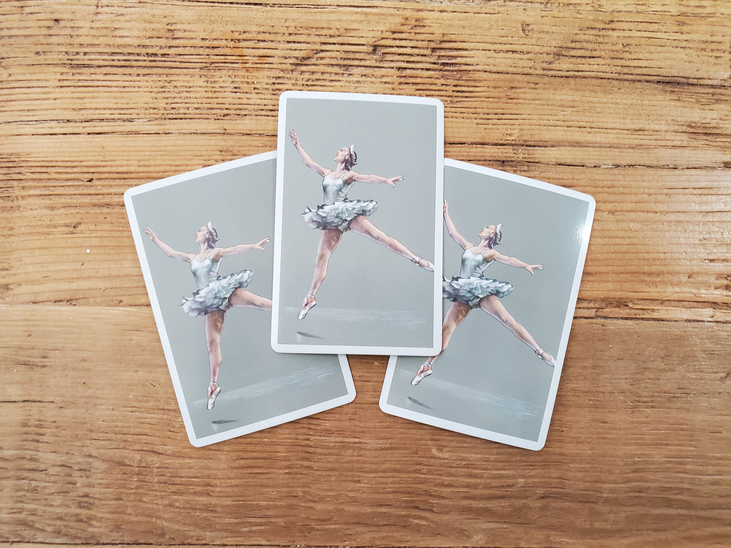 3 Vintage Ballerina Playing Cards, Antique Ballet Dancer Trade Card ...