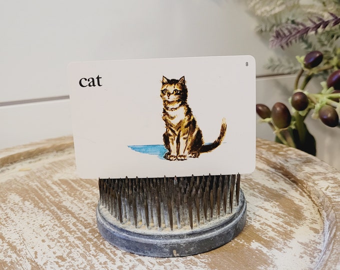 Vintage Cat Flash Card, Antique Flashcards, Vintage Ephemera, Junk ...