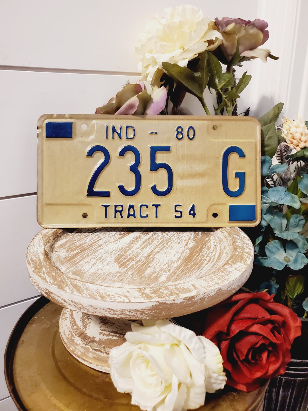 Vintage Indiana License Plate, 80s License Plate, Vintage Automobile ...