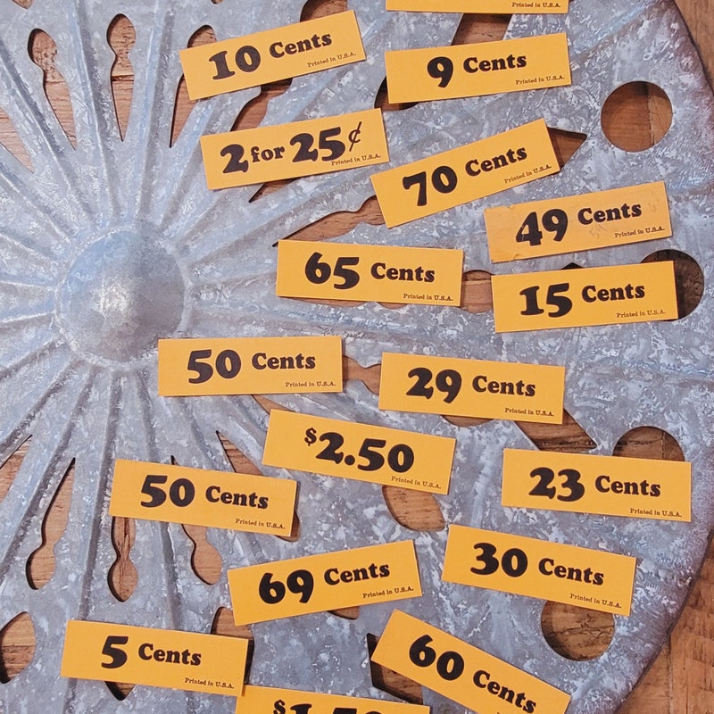 Antique Price Tags - Etsy