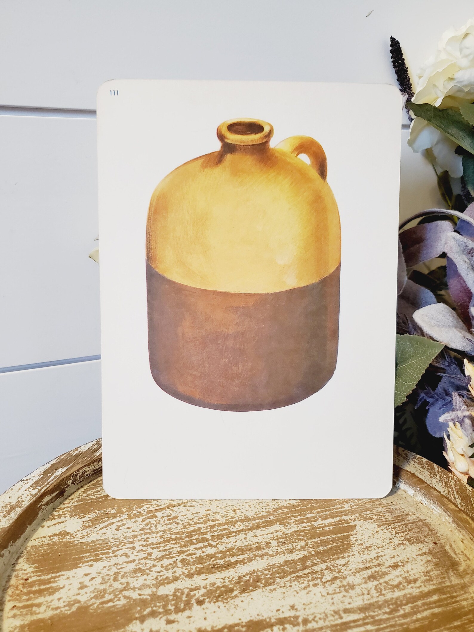 Vintage Pottery Jug Flash Card Antique Flashcards Ephemera - Etsy