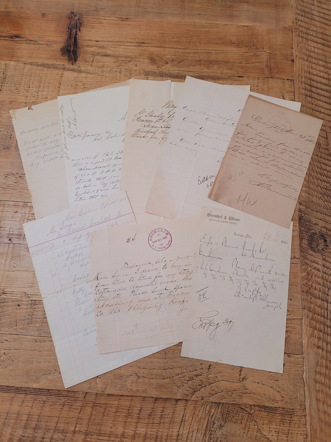 Antique Calligraphy, Antique Documents, Invoice, Antique Receipt, 1800s ...