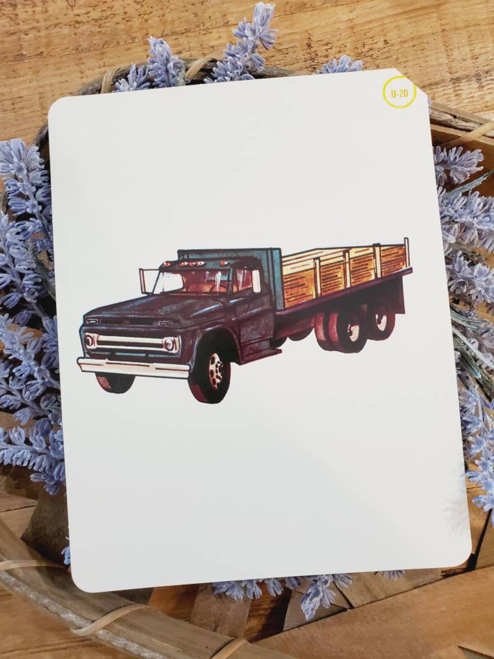 Vintage Toy Truck Flash Card, Midcentury, Antique Flashcards, Ephemera ...