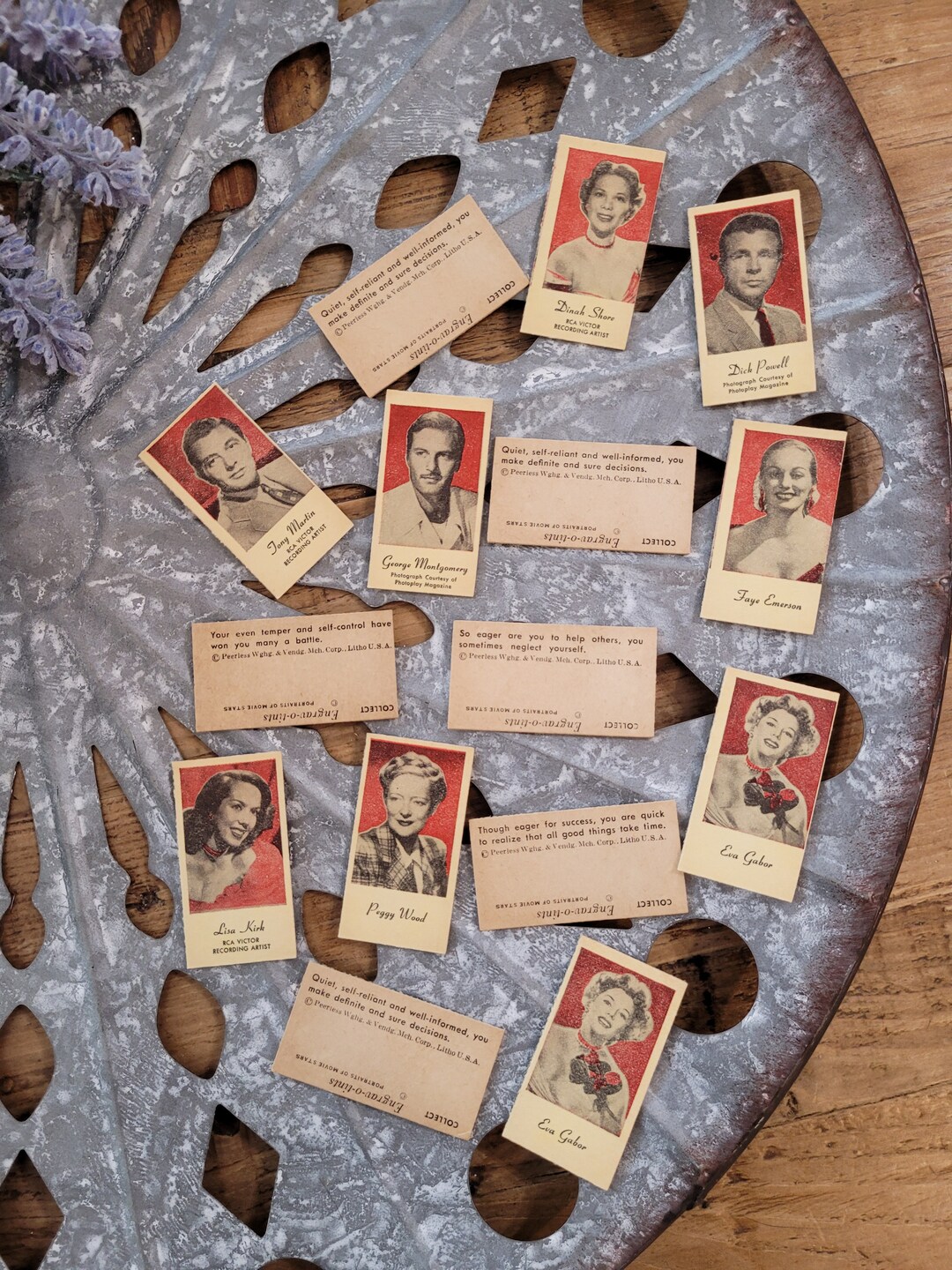 Weighing Machine Tickets, Vintage Fortune Cards, 1920s Movie Stars ...