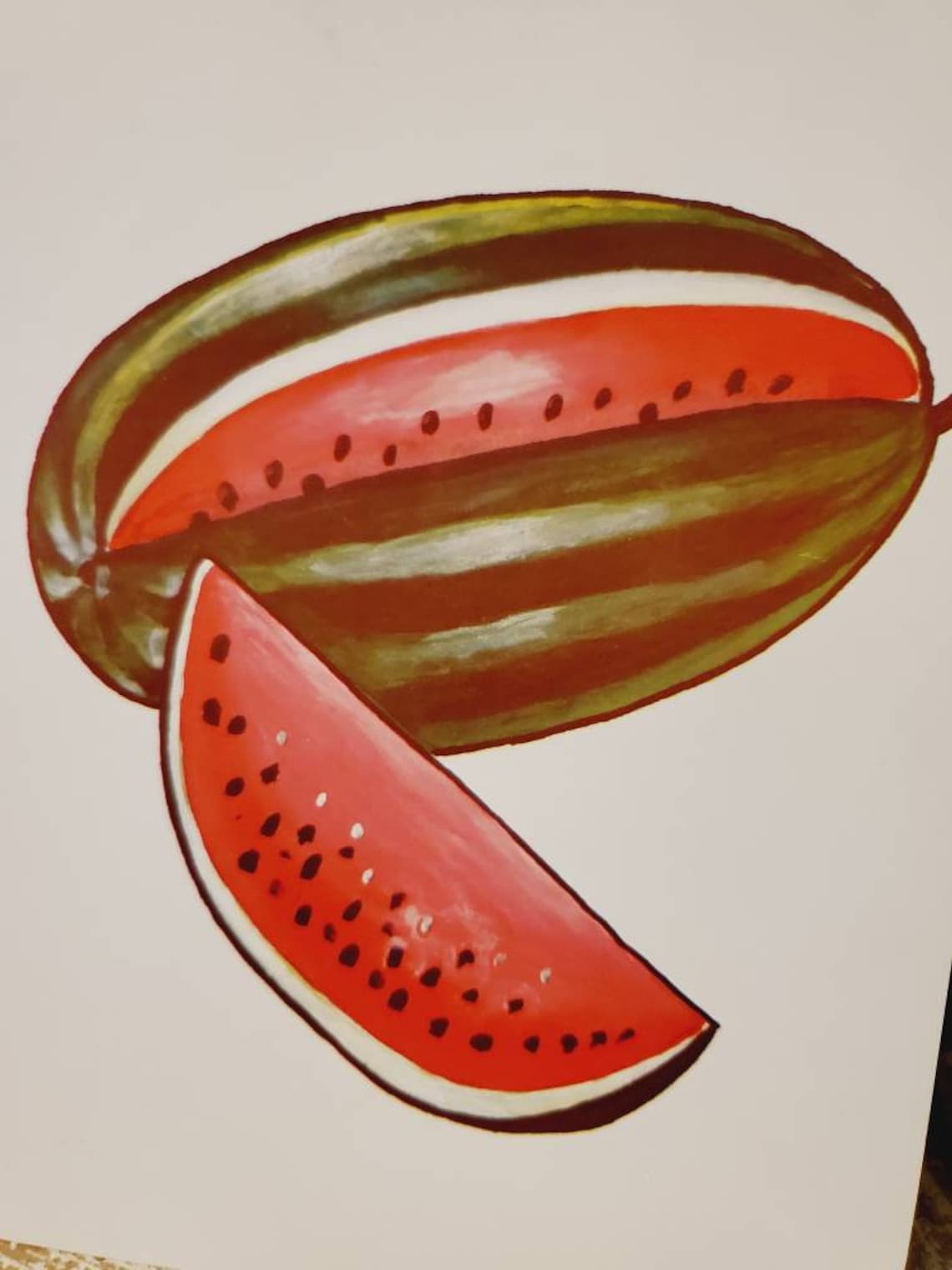 Vintage Watermelon Flash Card Summer Decor Antique - Etsy