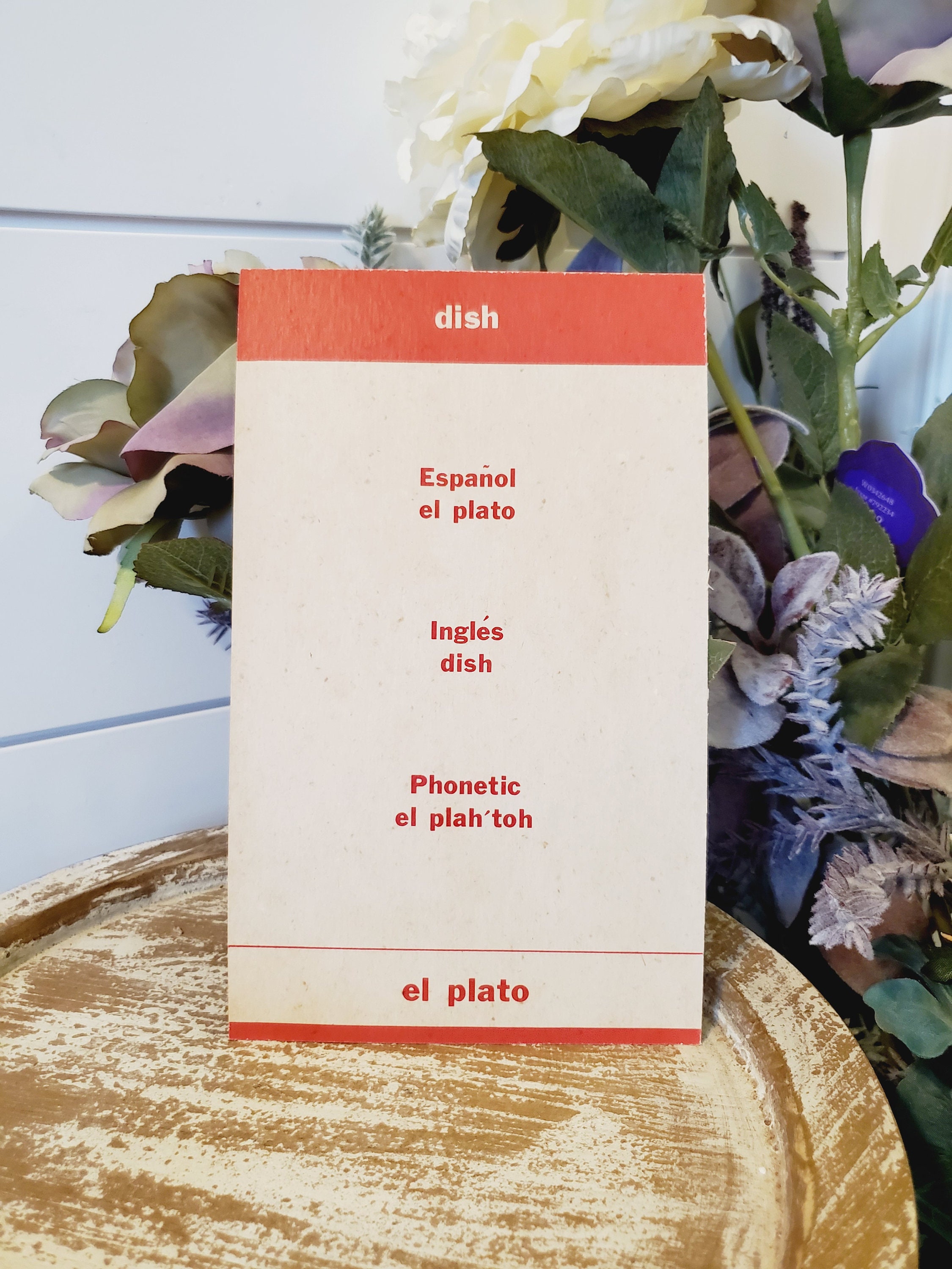 Vintage Dish Bowl Flash Card Vintage Kitchen Antique | Etsy