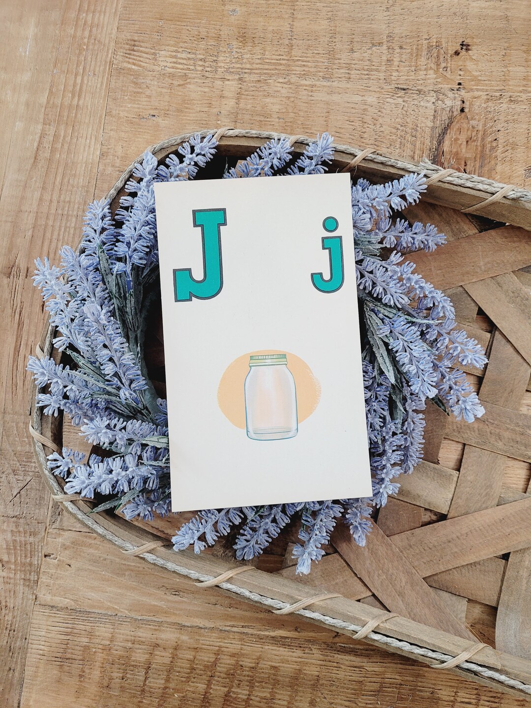 Vintage J Jar Flash Card, Antique Flashcards, Ephemera, Vintage ...