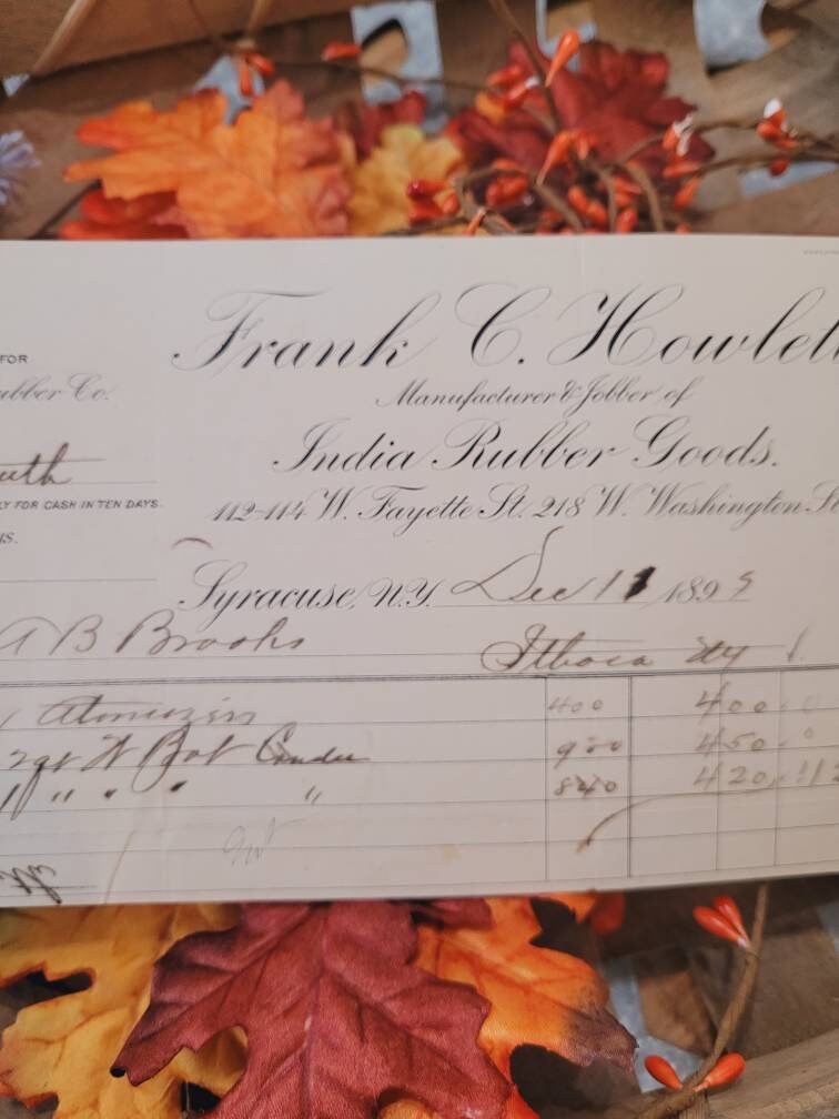 Antique Invoice, Antique Receipt, 1800s Ephemera, Billhead, Letterhead ...