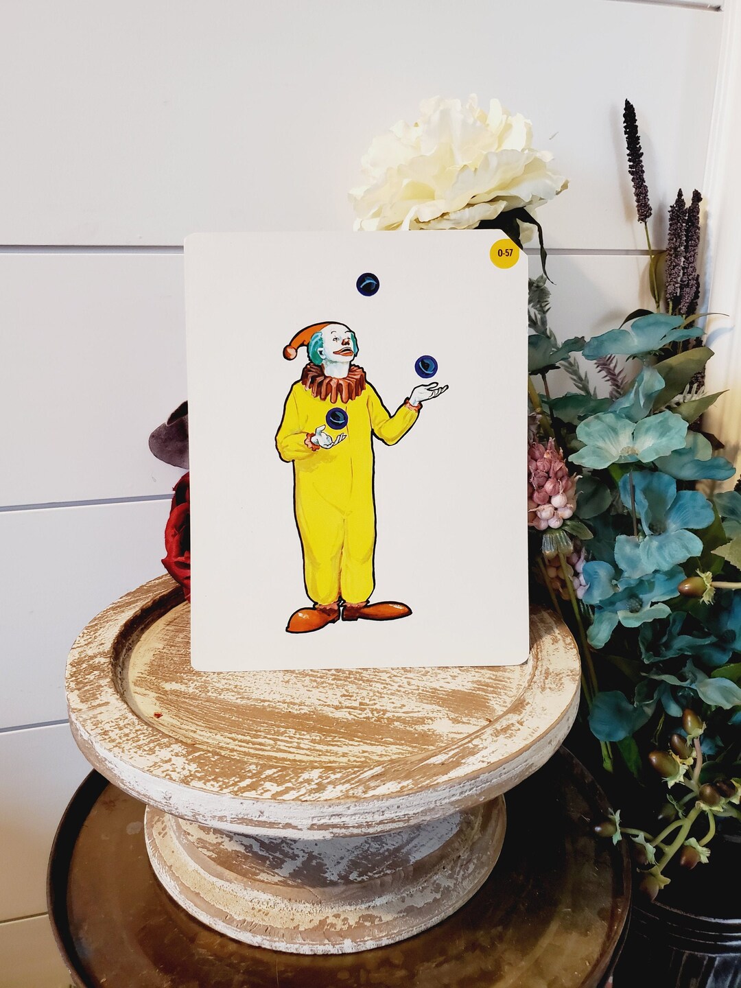 Vintage Clown Flash Card, Halloween, Birthday, Antique Flashcards ...