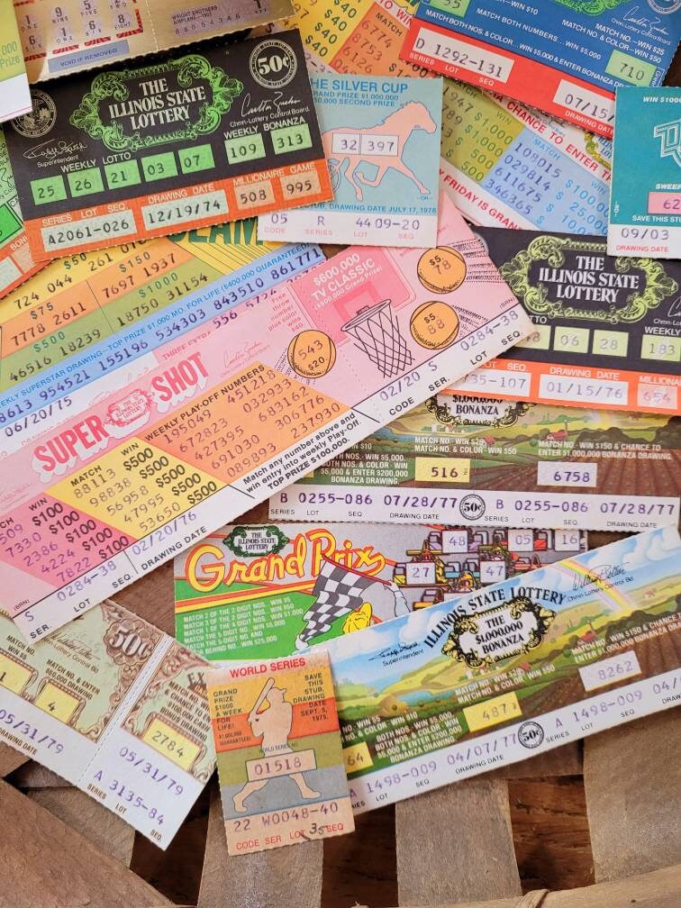 Vintage Lottery Tickets Cards, Mixed Media Assemblage, Altered Art ...