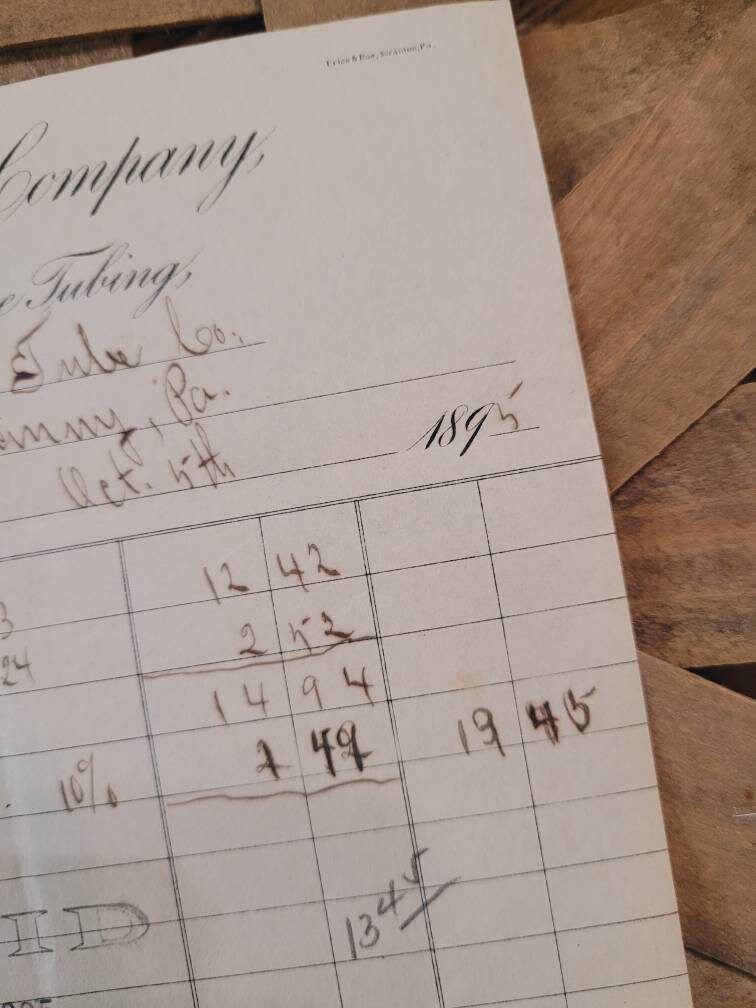 Antique Invoice, Antique Receipt, 1800s Ephemera, Billhead, Letterhead ...