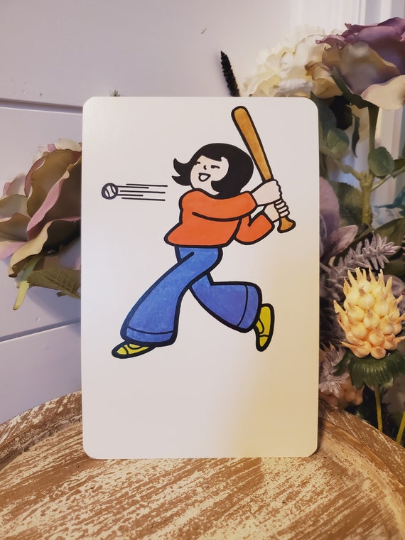 Vintage Girl Flash Card Antique Flashcards Vintage Ephemera | Etsy