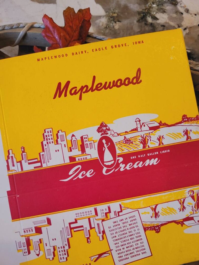 1940s Ice Cream Carton, Vintage Ice Cream Advertising, Maplewood ...