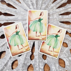 3 Vintage Ballerina Playing Cards, Antique Ballet Dancer Trade Cards ...