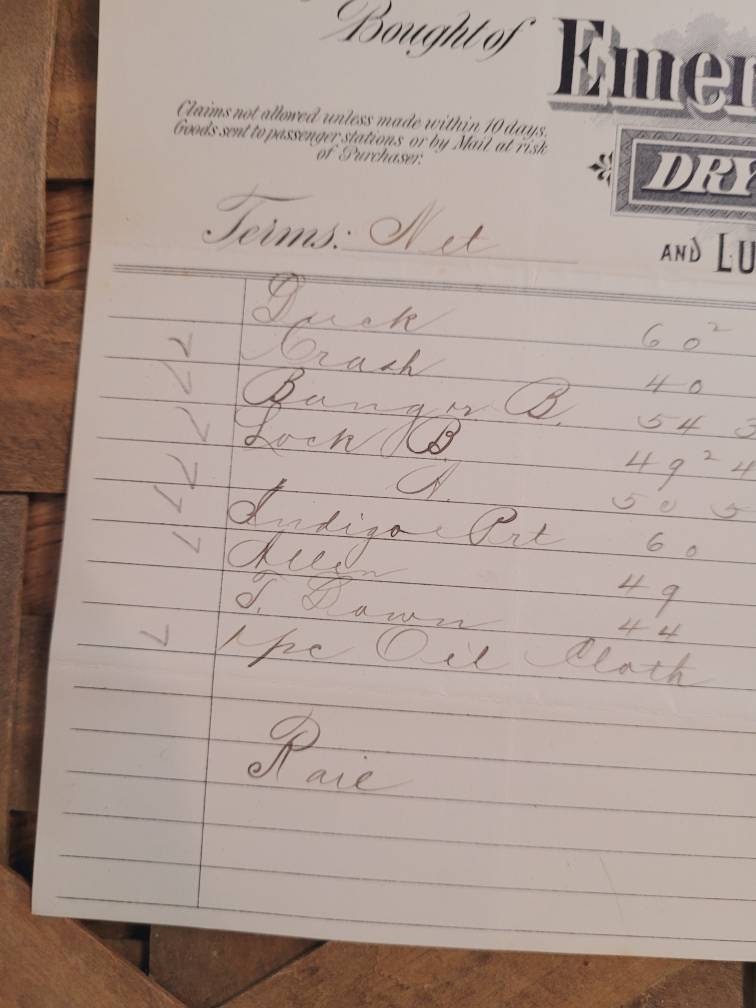 Antique Invoice, Antique Receipt, 1800s Ephemera, Billhead, Letterhead ...