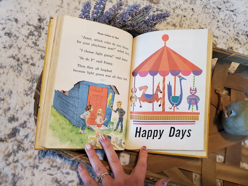Vintage Children's Book, Early Reader, Vintage School Primer, Mixed ...