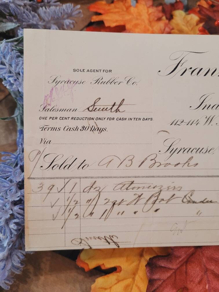 Antique Invoice, Antique Receipt, 1800s Ephemera, Billhead, Letterhead ...