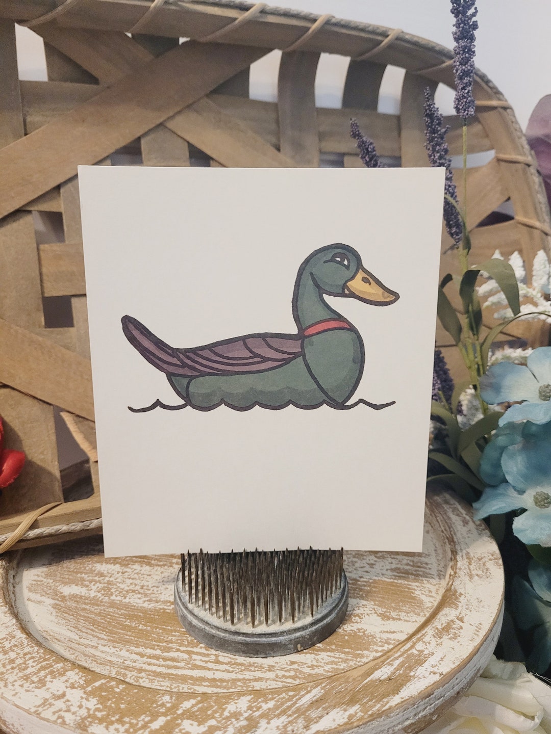 Vintage Duck Flash Card, Antique Flashcards, Vintage School, Mixed ...