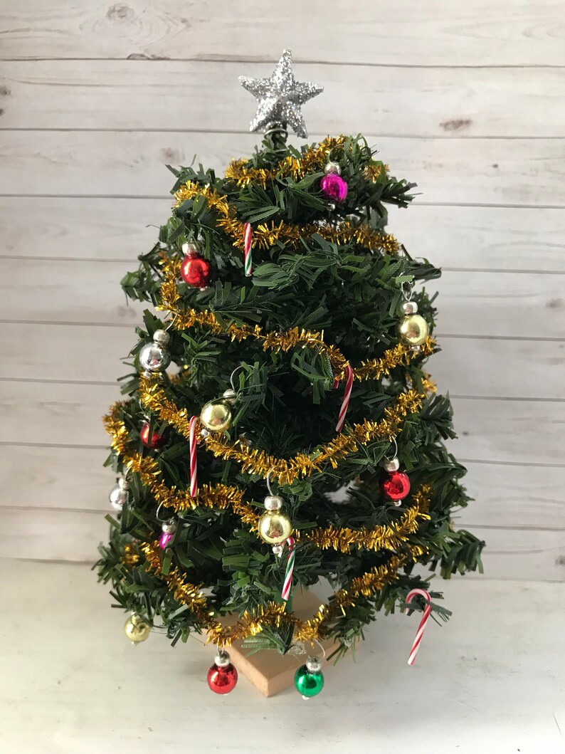 Dollhouse Miniature Christmas Tree, DIY Tree or as a Christmas Tree, 1/ ...