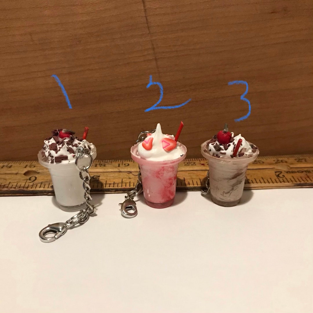 Chocolate Shake Charm, Mini Shakes, Fake Food, Vanilla Shake Charms and ...