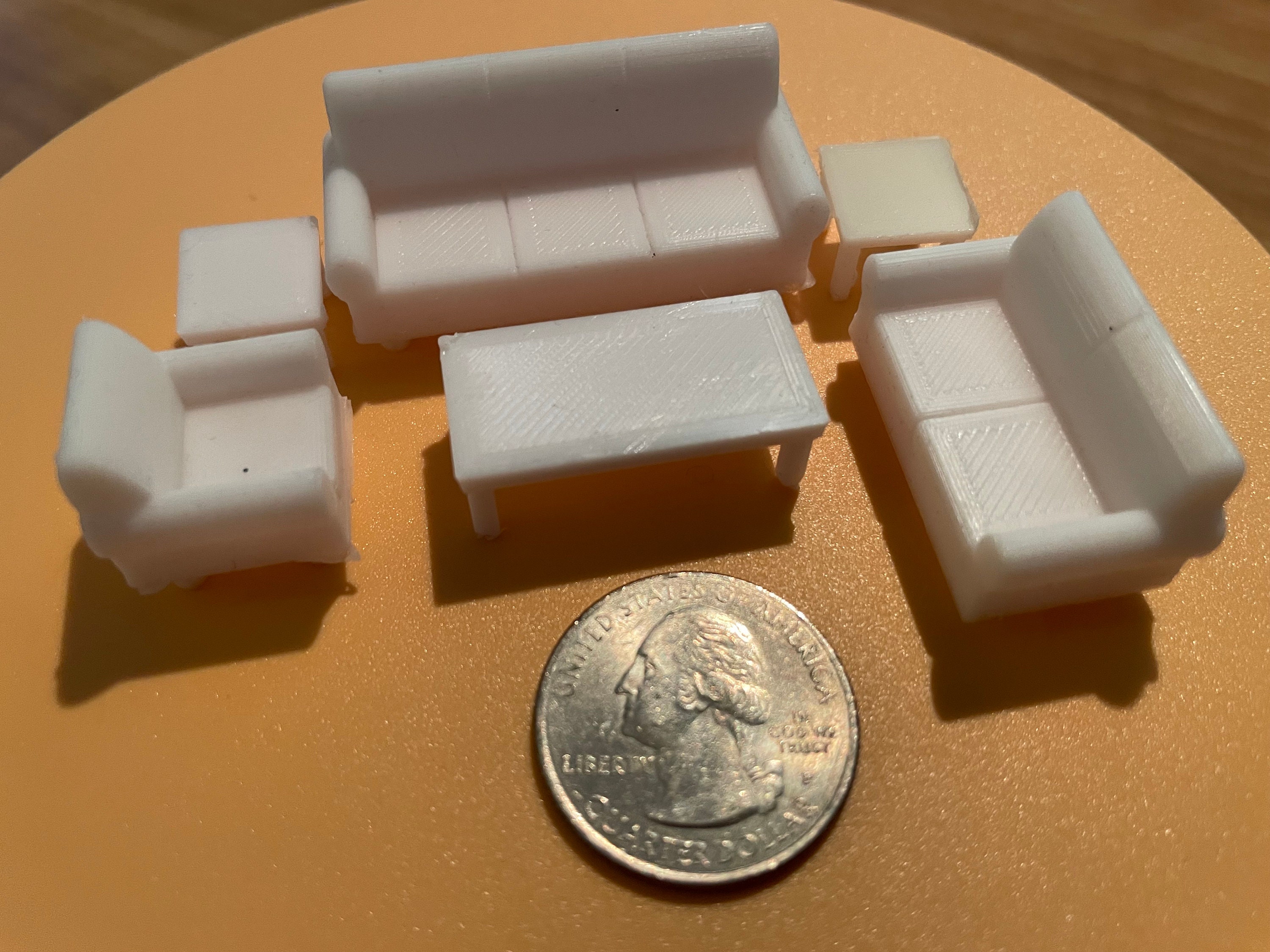 Quarter Scale Living Room Set Kit Family Room Piece Kit - Etsy