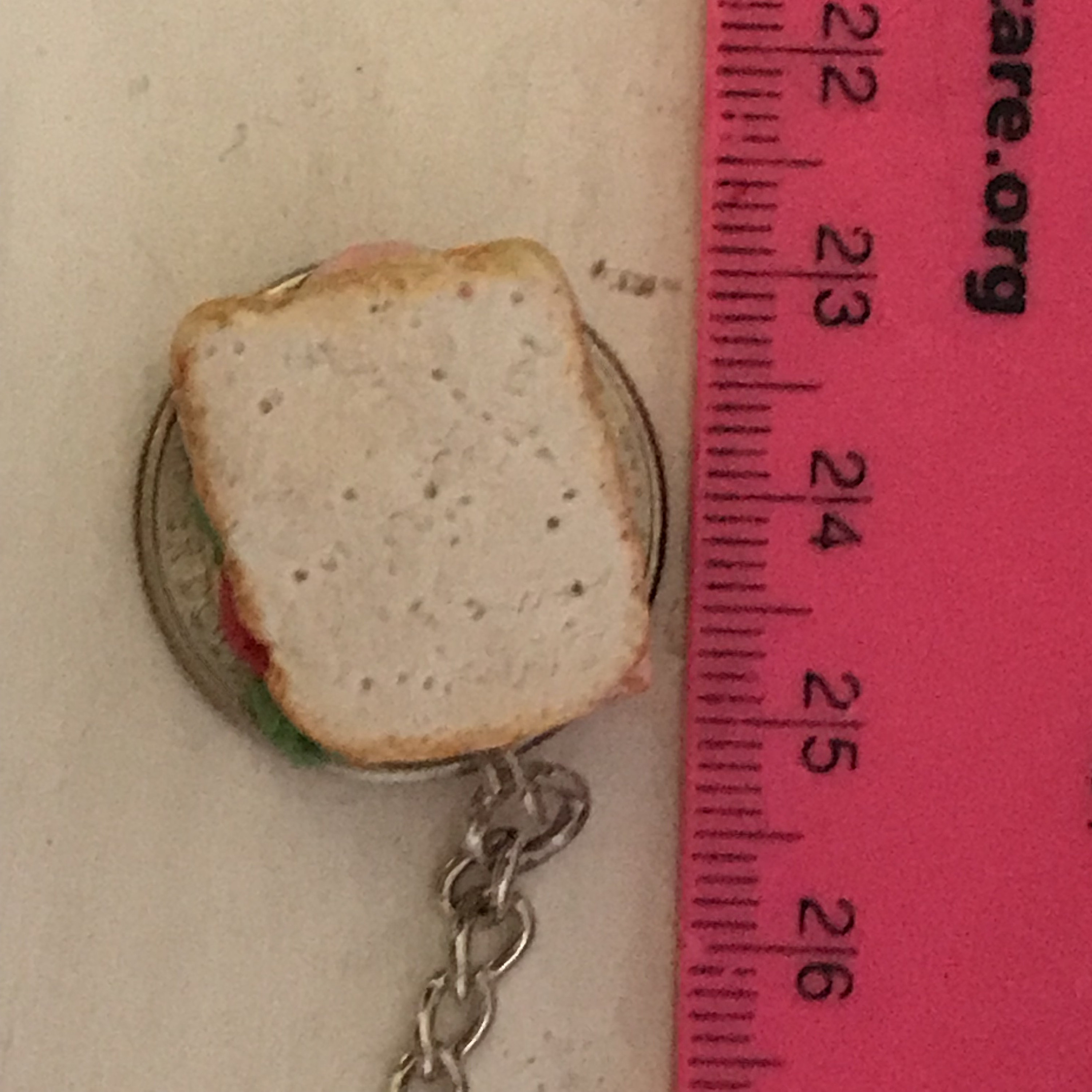 Ham and Cheese Sandwich Charm Kawaii Keychain Sandwich - Etsy