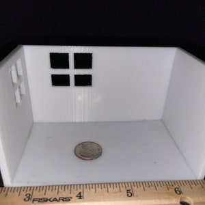 Quarter Scale Room Box Kit, 3D Printed 1/48th Scale, Dollhouse Room Box ...