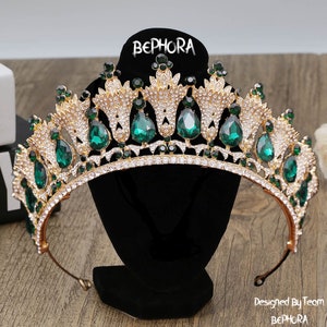 Blue Opal Bridal Tiara and Jewelry Ensemble - Luxurious Baby Blue Crown ...