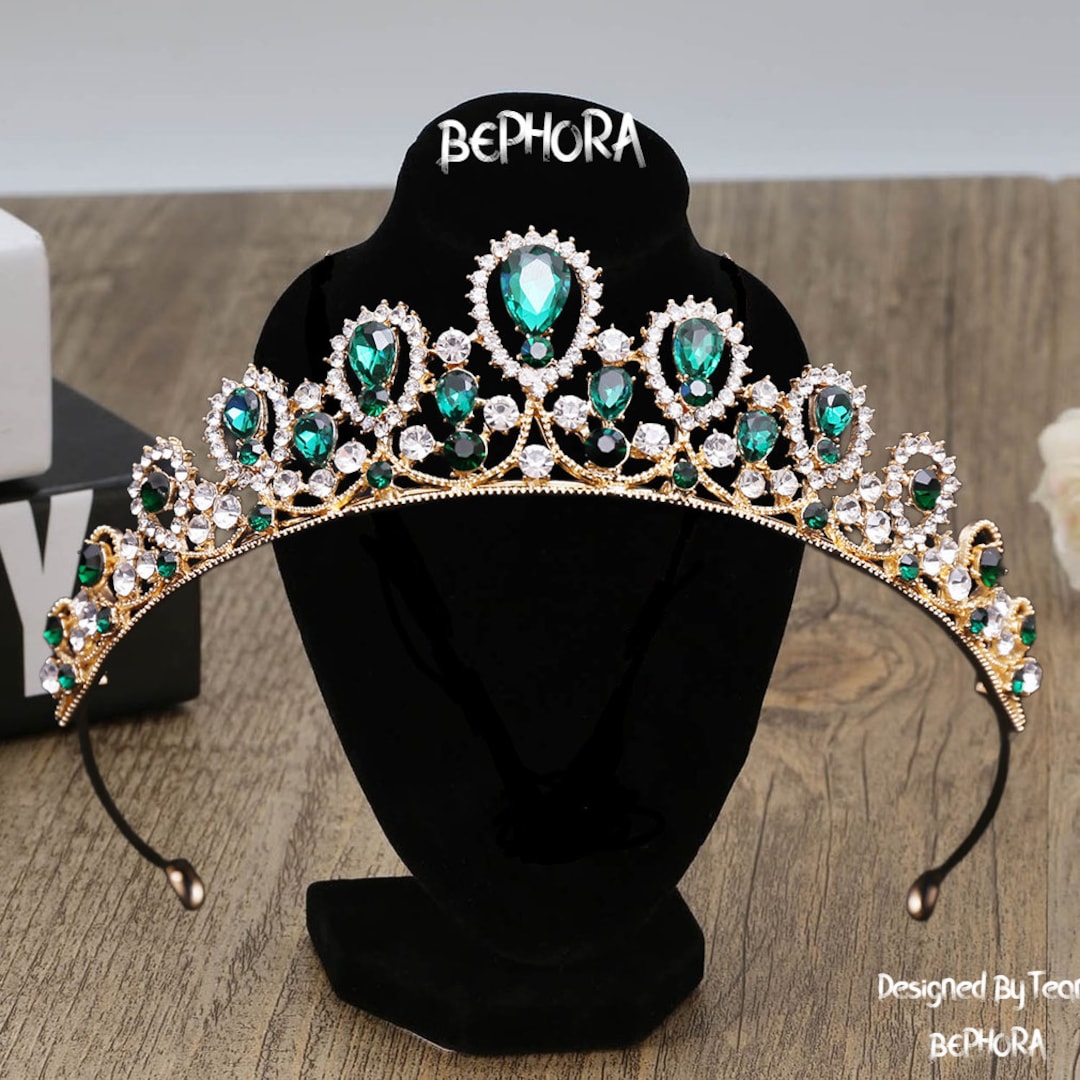 Diadem Wedding Simple Silver Gold Royal Jewelry Set Pageant Crown ...