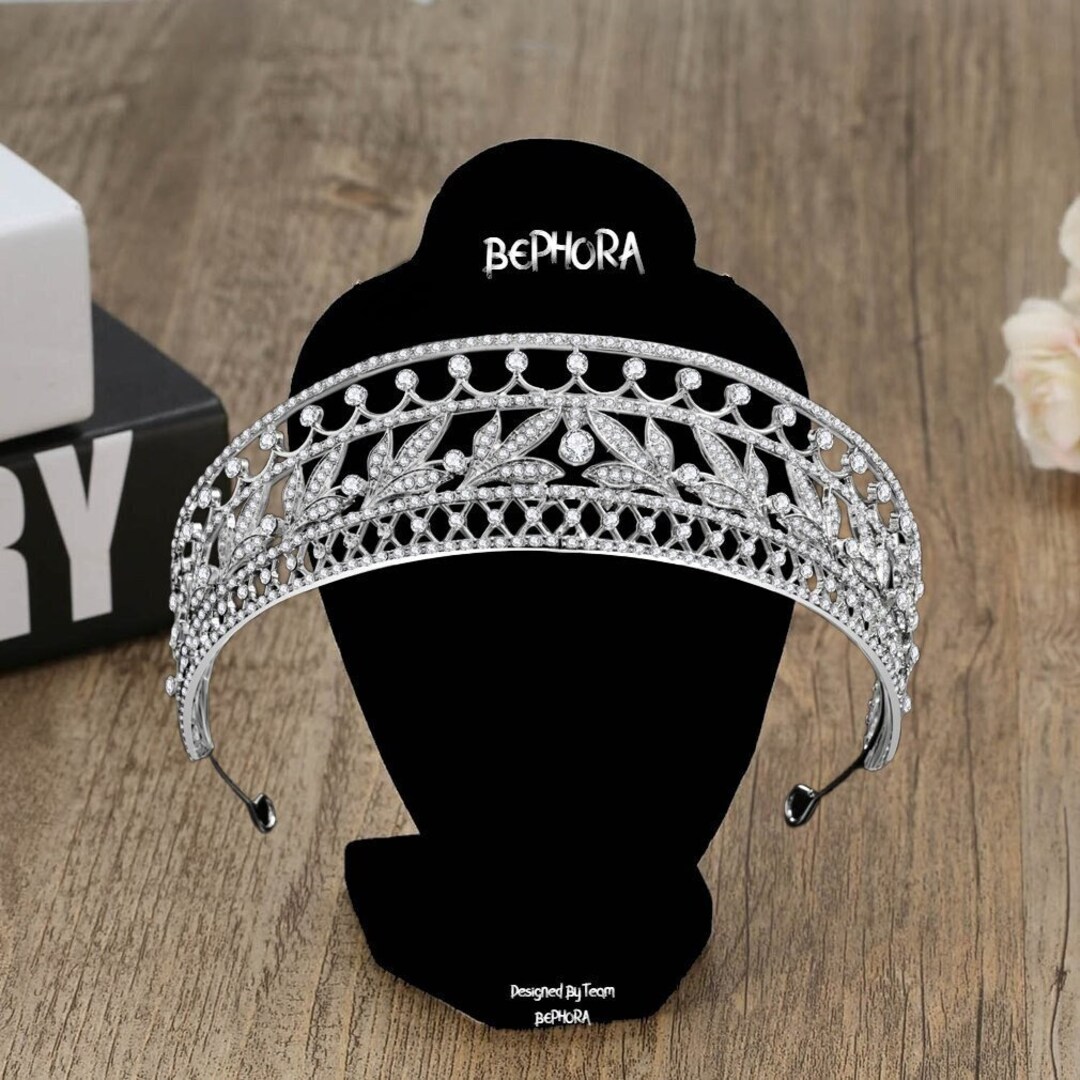Handmade Silver Bridal Tiara: Cubic Zirconia Queen Crown - Etsy