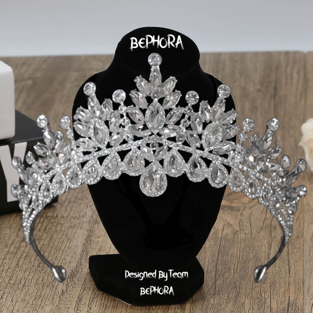 Diadem Wedding NEW Silver Luxury Crystal Color Princess Jewelry Set ...