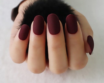 Matte Fake Nails | Etsy