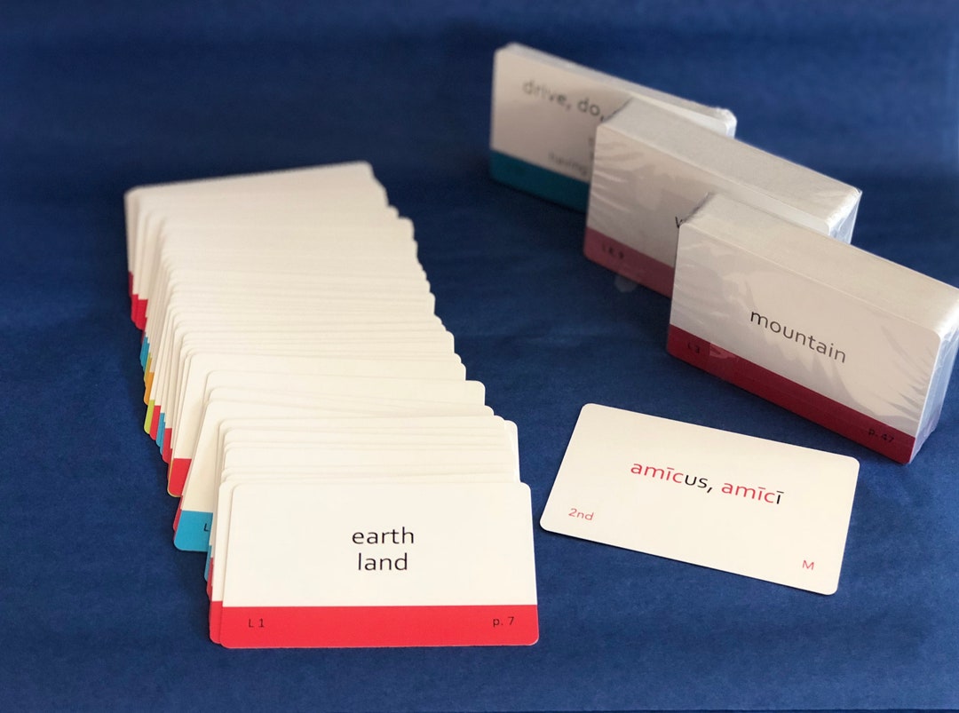 Challenge A Color-coded Henle Latin Flashcard Playing Cards - Etsy