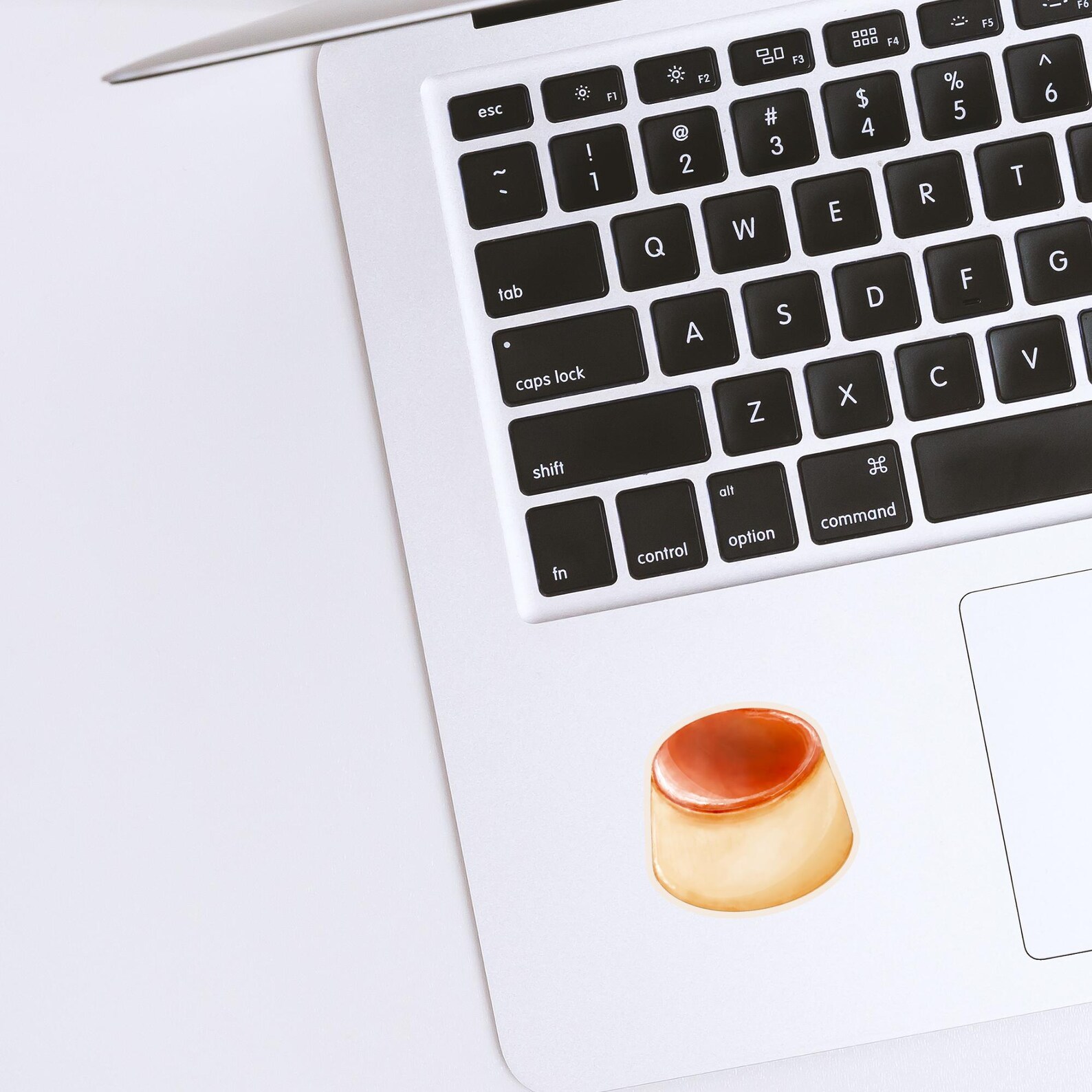 Flan Watercolor Sticker, Cute Dessert Café Aesthetic Sticker, Kawaii ...