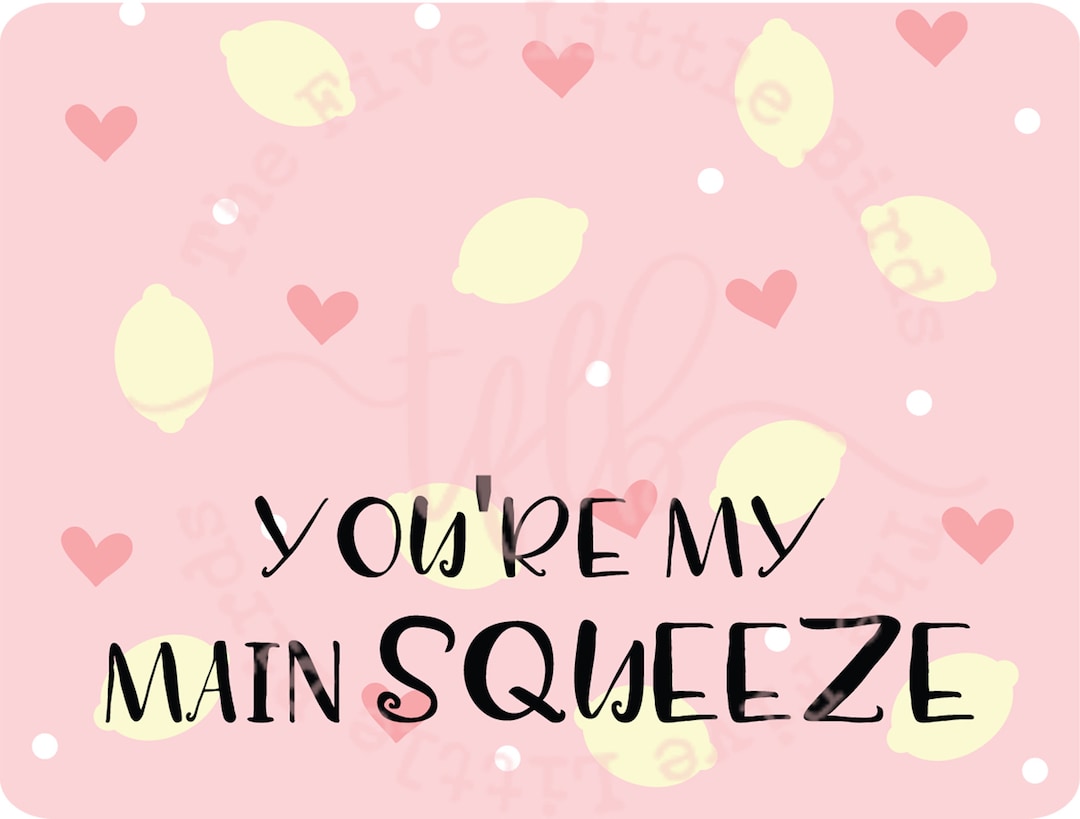 Lemon Valentine Print and Cut Bag Topper - Etsy