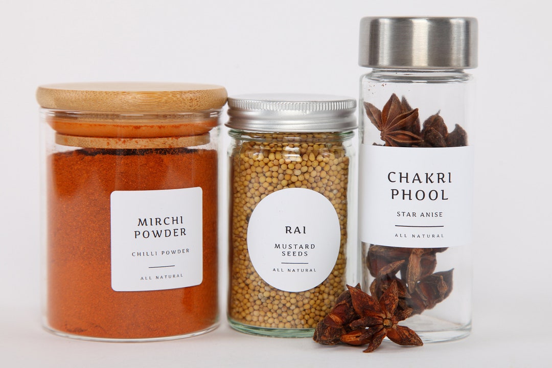 40 X Classic Asian Spice Label Selection - Durable Oil / Waterproof ...