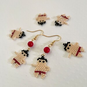 Sumo Rikishi Earrings Cute Sumo Wrestler Earrings Miyuki Earrings ...