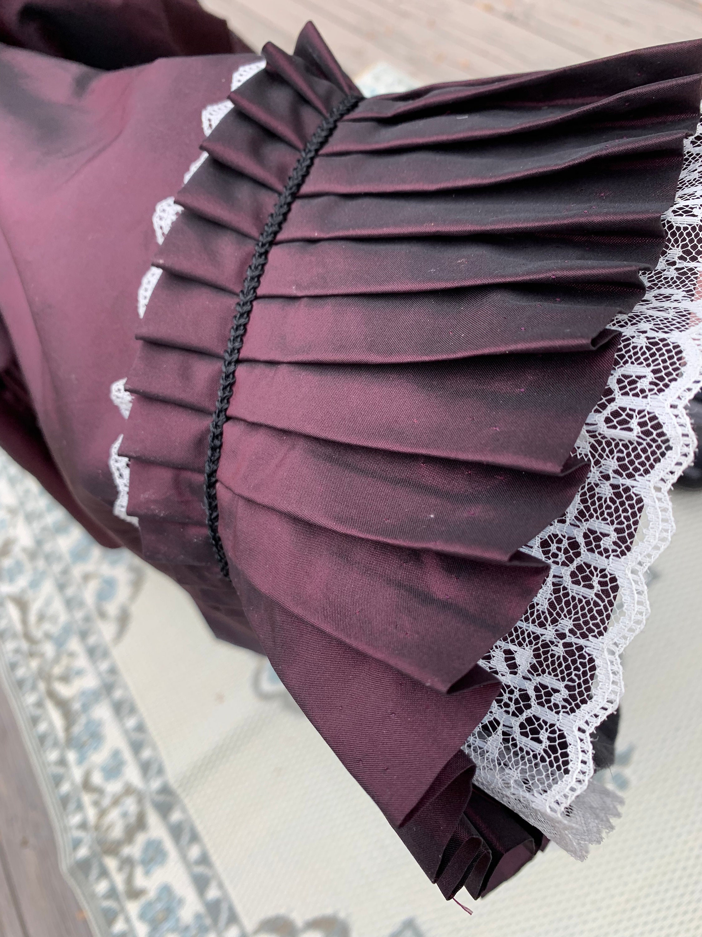 Period Piece China Silk 1880s Bustle Dress. Dark Plum. Ball Gown - Etsy