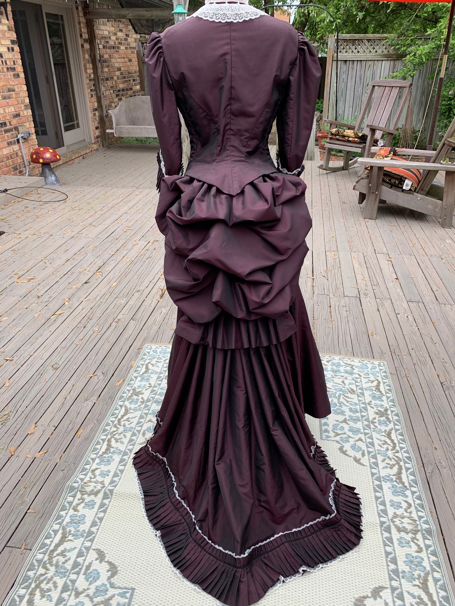 Period Piece China Silk 1880s Bustle Dress. Dark Plum. Ball Gown - Etsy