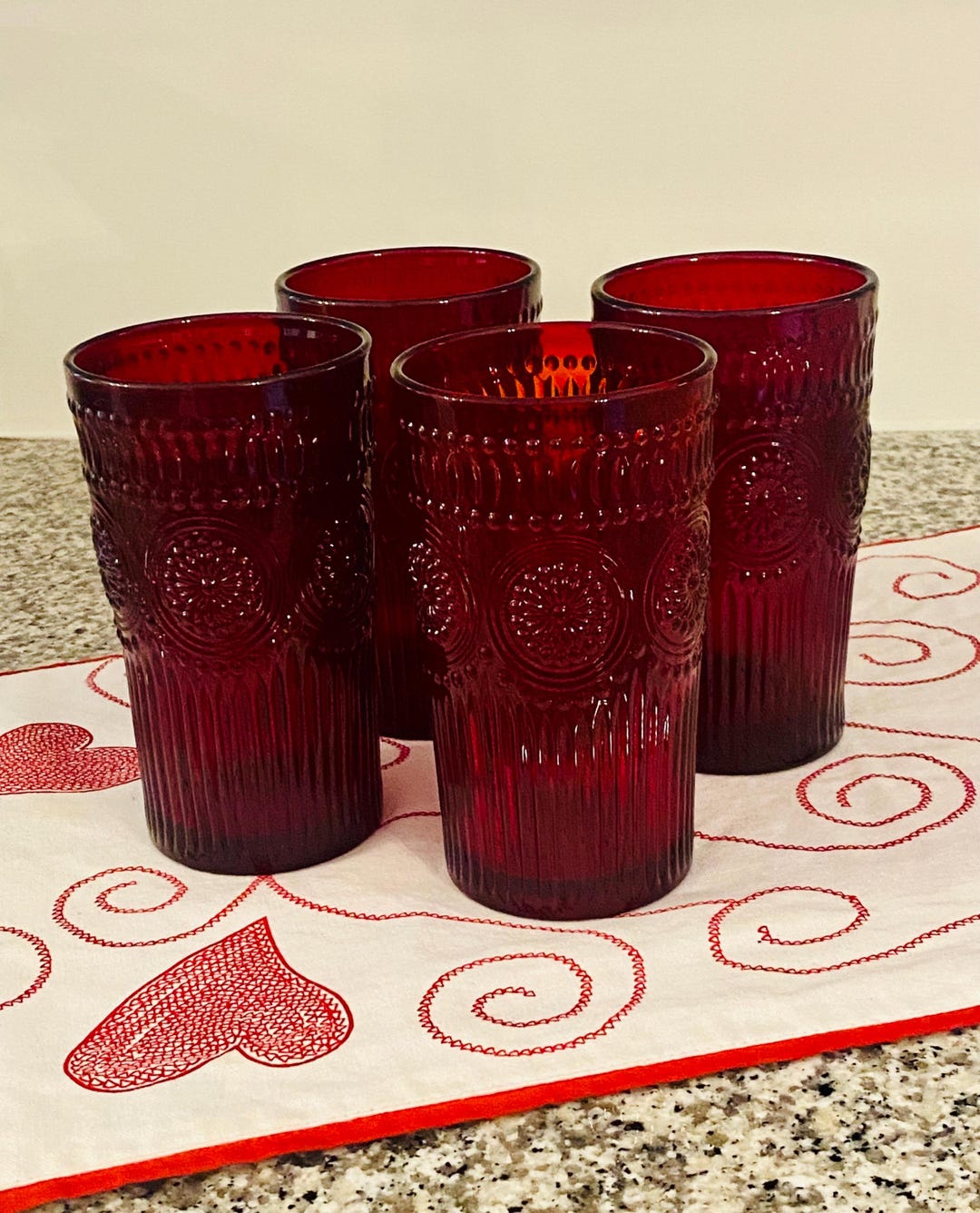 Pioneer Woman ADELINE RUBY Tumblers Set/4 NWT - Etsy