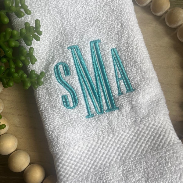 Monogram Hand Towel - Etsy