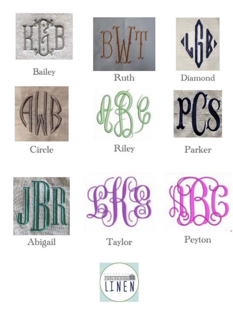 Monogrammed Linen Cocktail NapkinsSet of 4 | Etsy