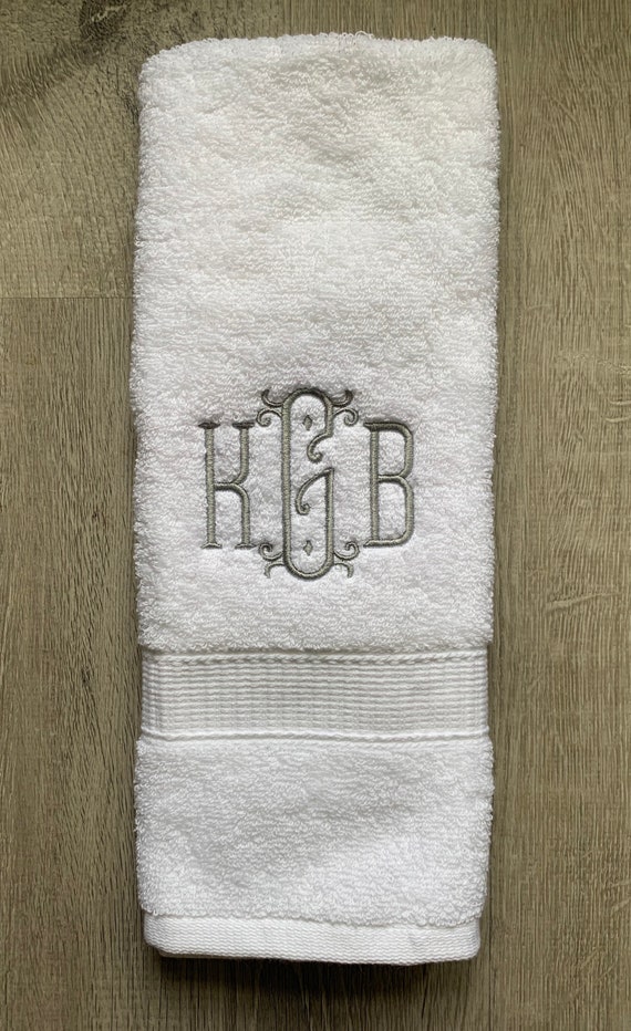 Monogrammed Hand Towel - Etsy