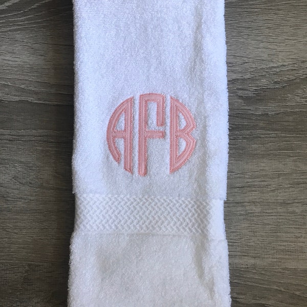 Monogram Hand Towel - Etsy