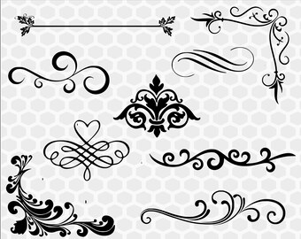 Leaf SVG Vine SVG Swirl SVG svg File Cut File Silhouette | Etsy