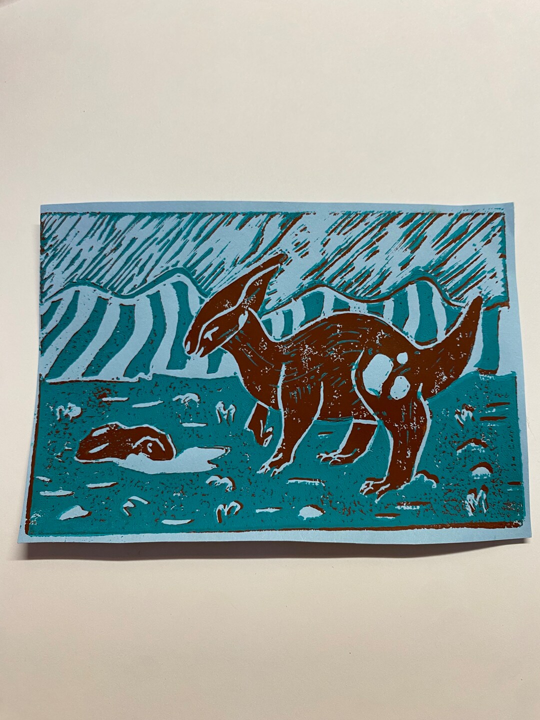 Dinosaur Ink Stamping - Etsy