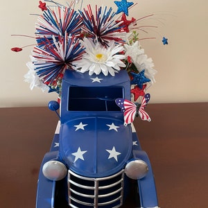 Patriotic Truck Arrangement, 4th of July Decor, Memorial Day Decor ...